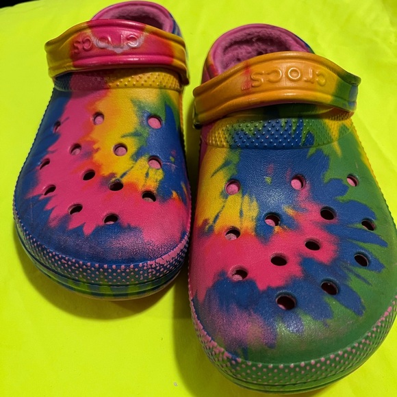 CROCS | Shoes | Crocs Classic Tiedye Graphic Clogs Featuring A Pink ...